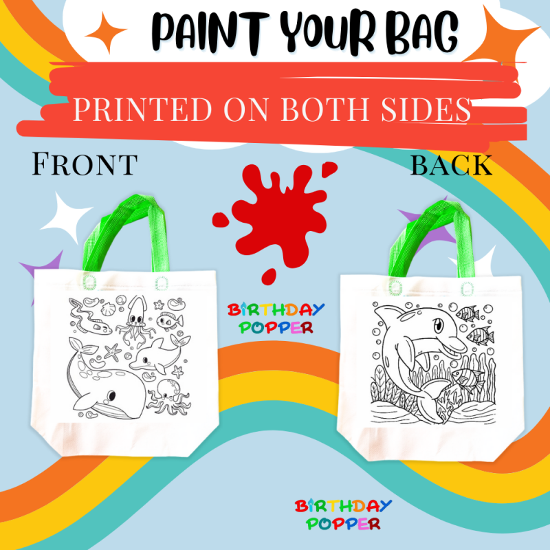 DIY Coloring Goody Bag-Aqua