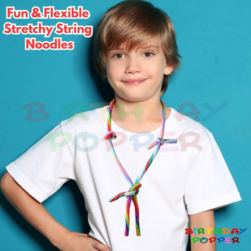 Rainbow Stretchy Rubber Noodles Fidget Toy